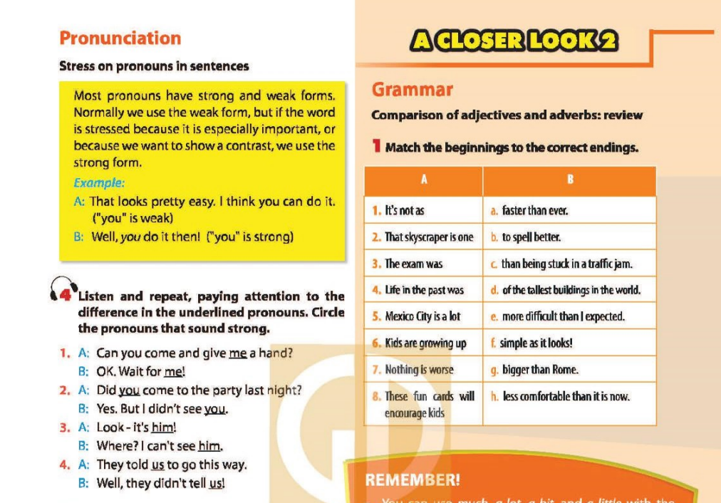 Soạn bài Tiếng Anh lớp 9 Unit 2: A Closer Look 2(trang 19-20 SGK)