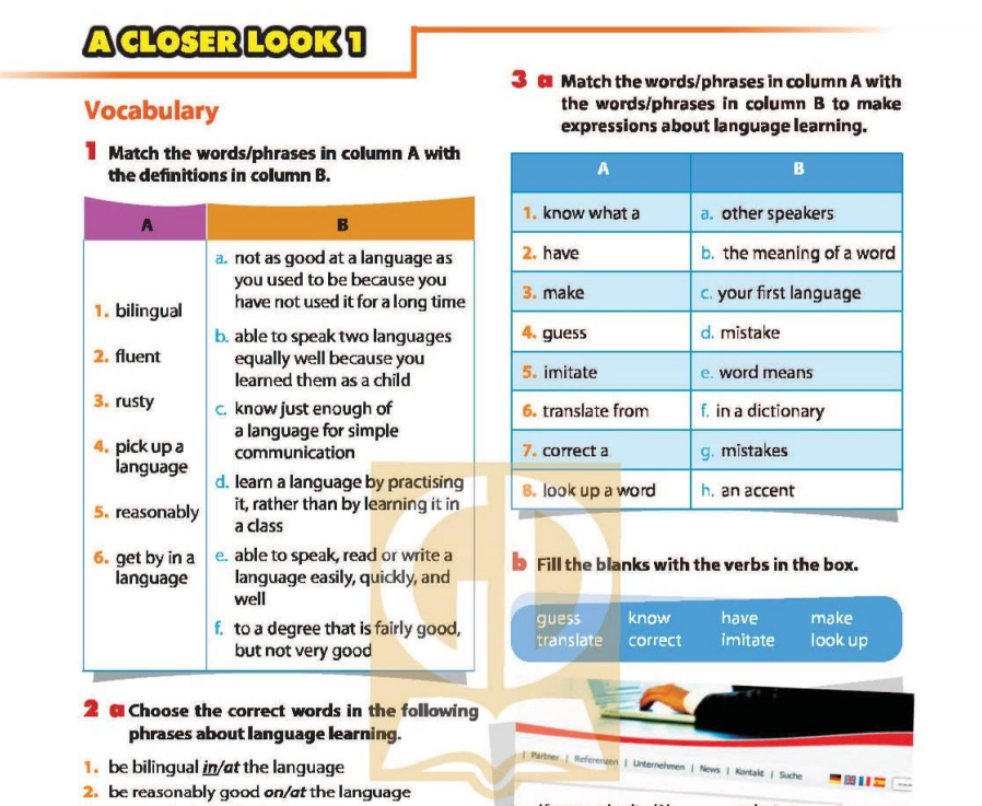 Soạn bài Tiếng Anh lớp 9 unit 9: A closer look 1 (trang 33-34) - Trường THPT Lê Hồng Phong - Hà ...